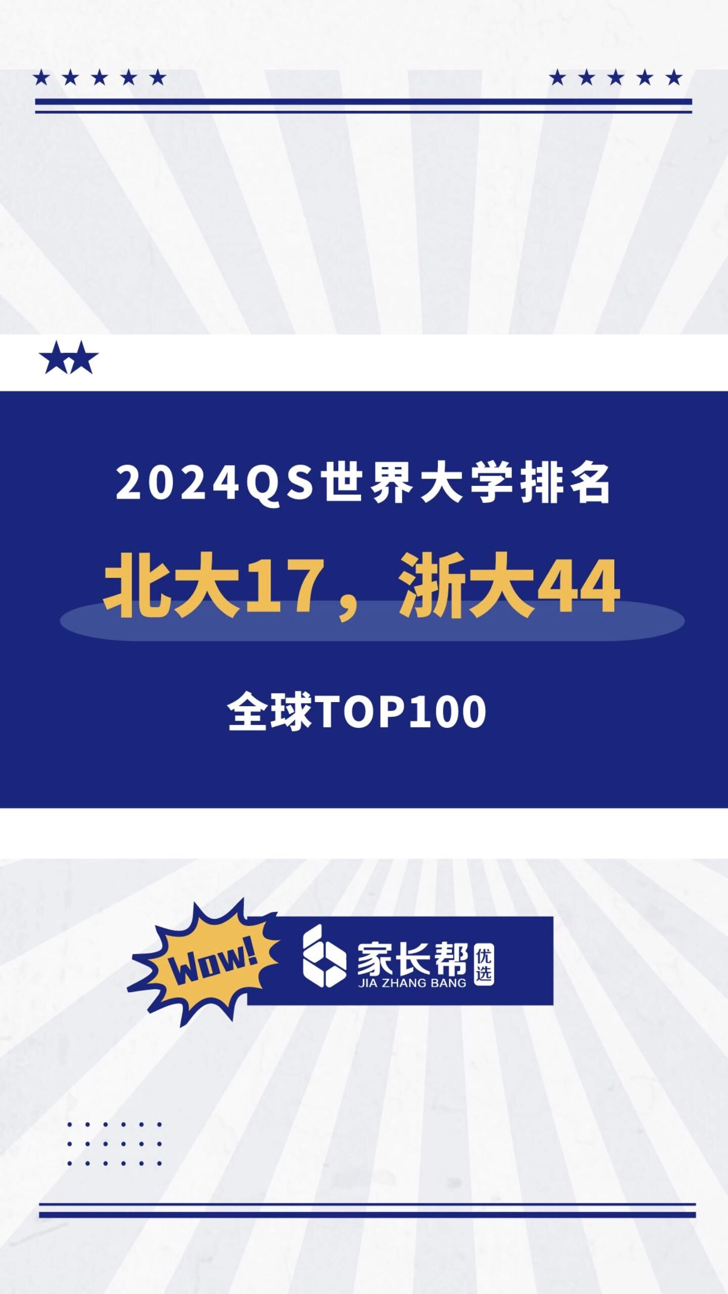 浙大44名，2024QS世界大学排名全球TOP100-度小视