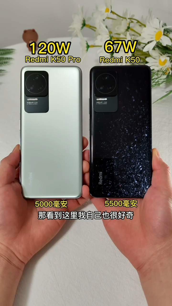 Redmi K50系列快充测试，120W跟67W的速度差异究竟有多大？-度小视