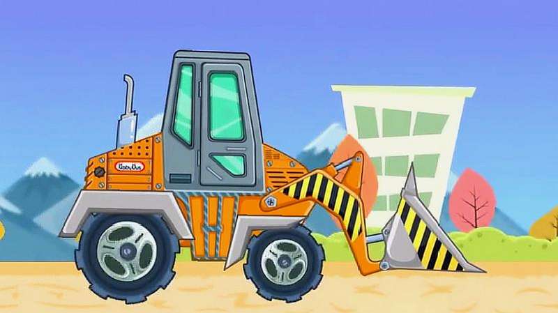 挖掘机动画视频：挖土机动画片挖掘机工作表演大全,亲子,早教,好看视频