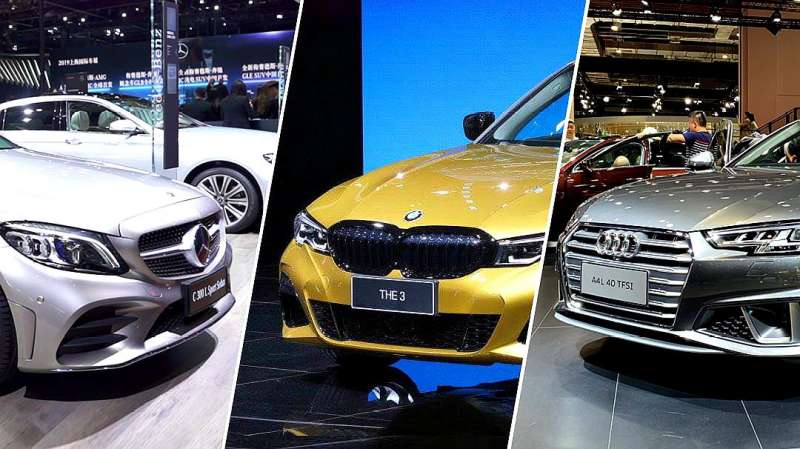 BBA三剑客再战!对比横评全新宝马3系/C级/奥迪A4L,汽车,车评,好看视频