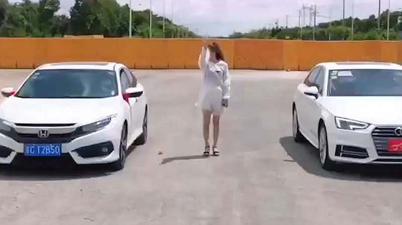一个敢比，一个敢跑，思域VS奥迪A4L，这结果是我万万没想到的！,汽车,车评,好看视频
