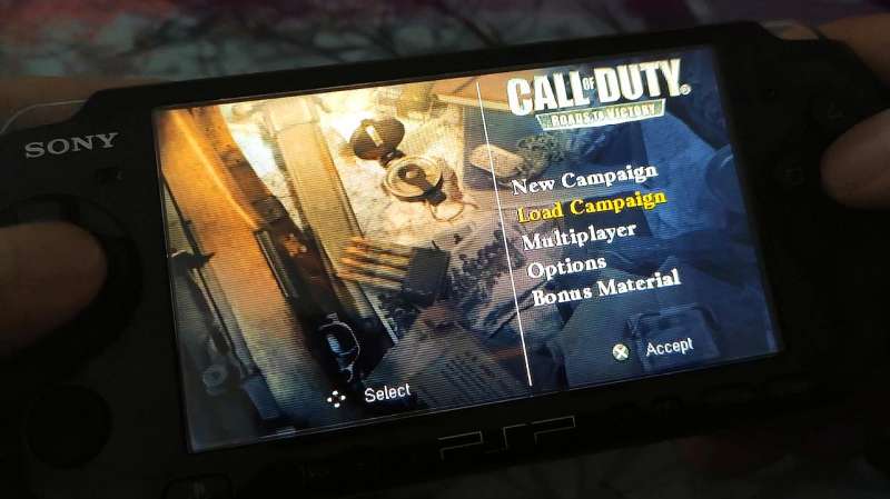 PSP掌机上的使命召唤《COD胜利之路》实机游戏演示,游戏,射击类,好看视频