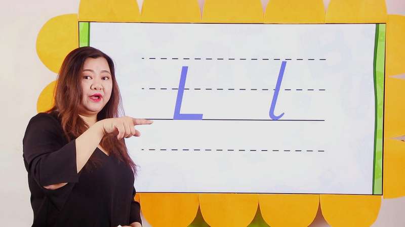 亲宝英语课堂：认识字母L及L的写法 lll lion狮子,母婴育儿,早期教育,好看视频