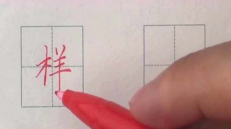 样字笔顺怎么写的，学会了吗教育兴趣学习好看视频