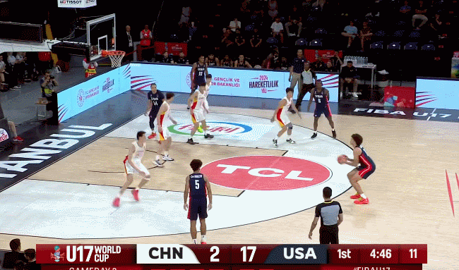 鸿沟差距，U17男篮惨败84分！美国创队史纪录 7分钟轰33-0攻击波