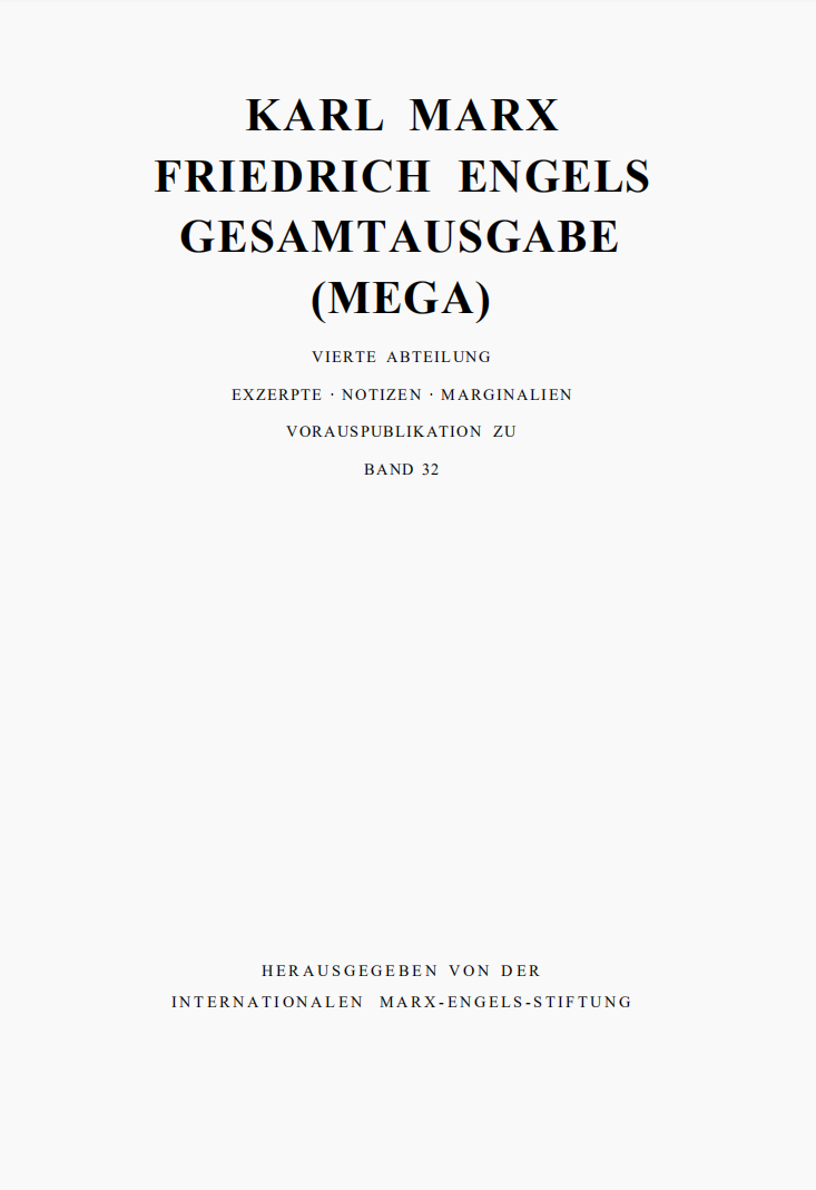 MEGA2（《马克思恩格斯全集》历史考证版）出版概况