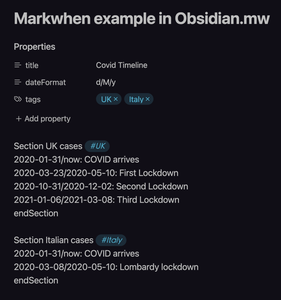 Markwhen：面向开发人员的Markdown时间线工具