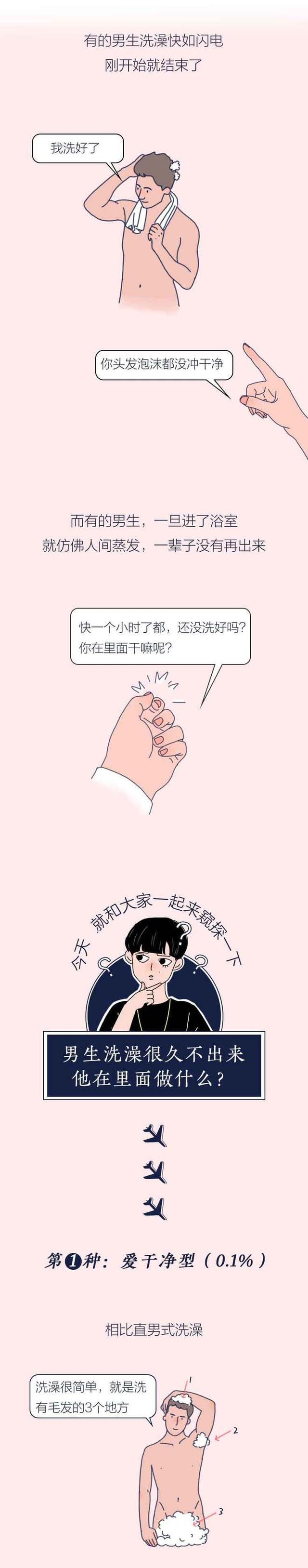 漫画:男生在洗澡的时候,会在洗手间里 偷偷”做什么呢?