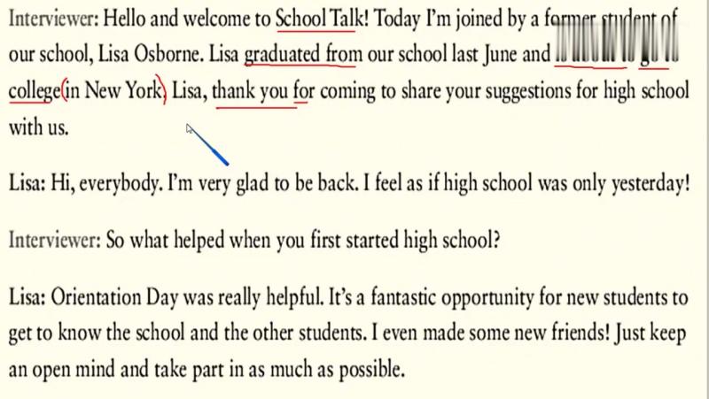 外研社新标准高一必修1 Unit1 High School Hints课文解析(前3段),教育,在线教育,好看视频