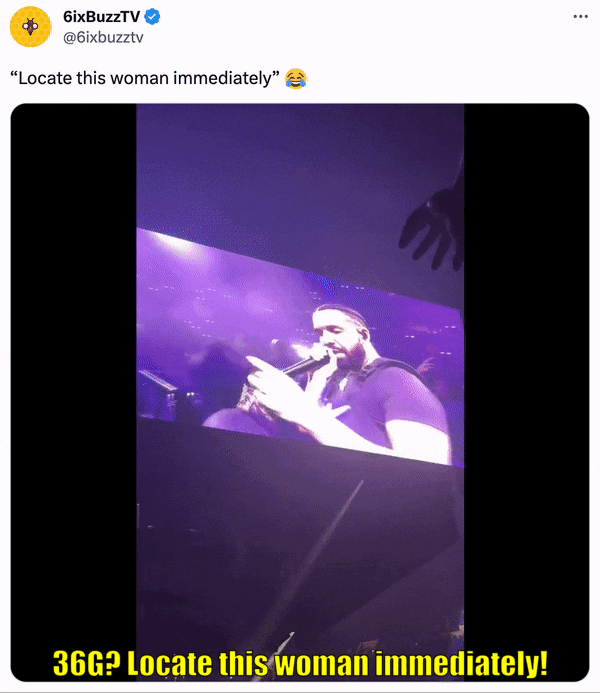 多伦多巨星Drake演唱会被扔内衣！捡起后大呼：36G？赶紧找到她！