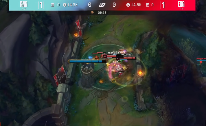 EDG的传承？领先1W被RNG翻盘，呼吸哥大招抢大龙一波“洗白”！