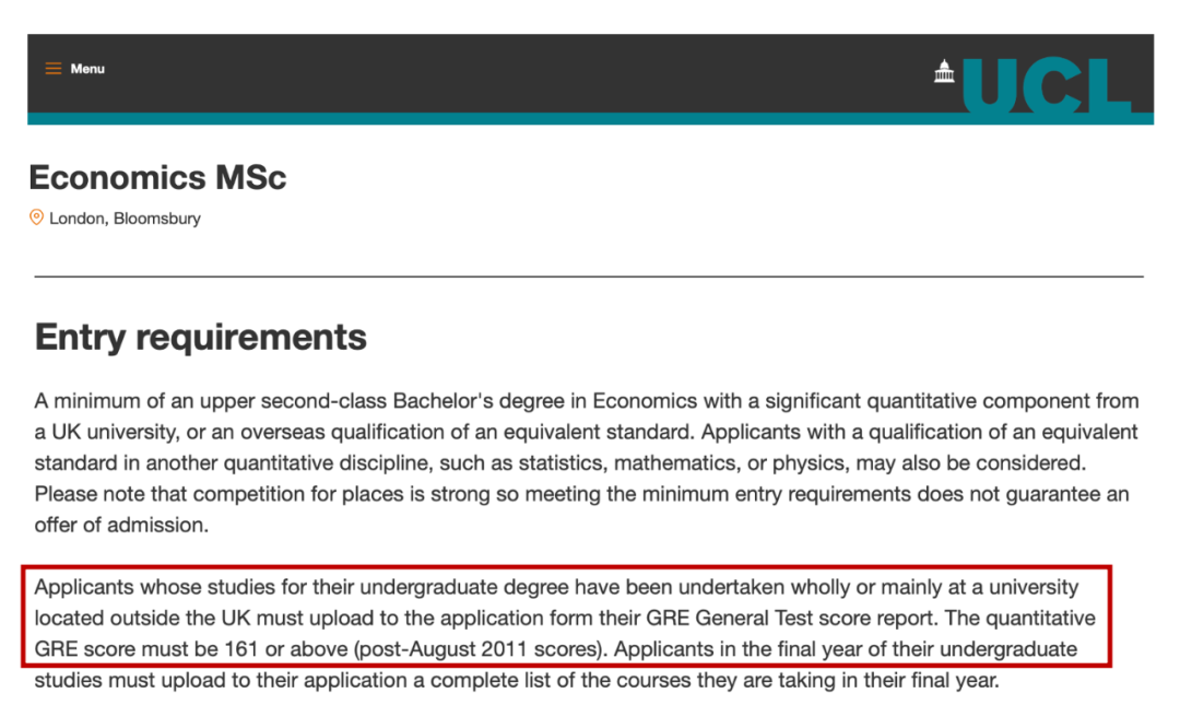 23fall注意｜英国、亚洲多所高校明确GRE要求