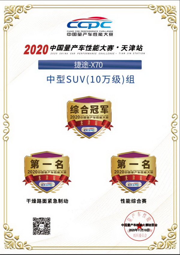 堪称赛道王者，捷途X70收获CCPC 中型SUV（10万级）组全场总冠军_汽车资讯_交通界