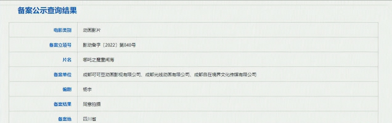《哪吒之魔童降世》续作来了?片名为《哪吒之魔童闹海》已经备案