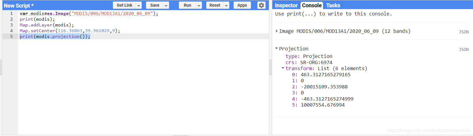 谷歌地球引擎Google Earth Engine地理、投影坐标系转换及重投影
