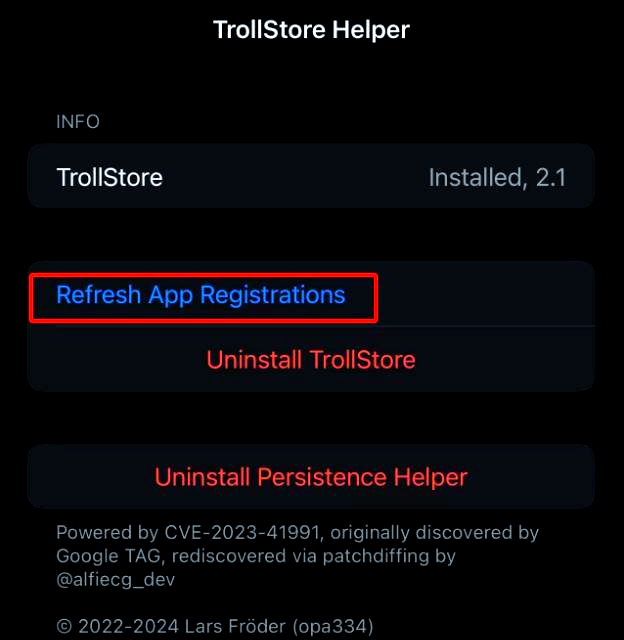 最新巨魔安装工具TrollRestore使用指南：附汉化包与图标更换教程，支持iOS17.0及16.7RC(20H18)版本