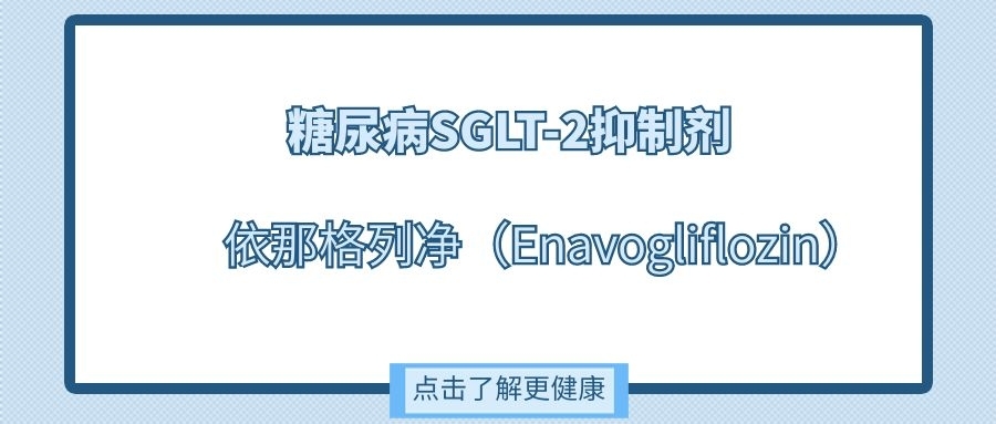 糖尿病SGLT-2抑制剂类药物再添新成员-依那格列净