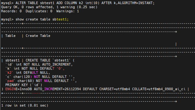 新特性解读｜MySQL8.0 ALTER TABLE……ALGORITHM=INSTANT