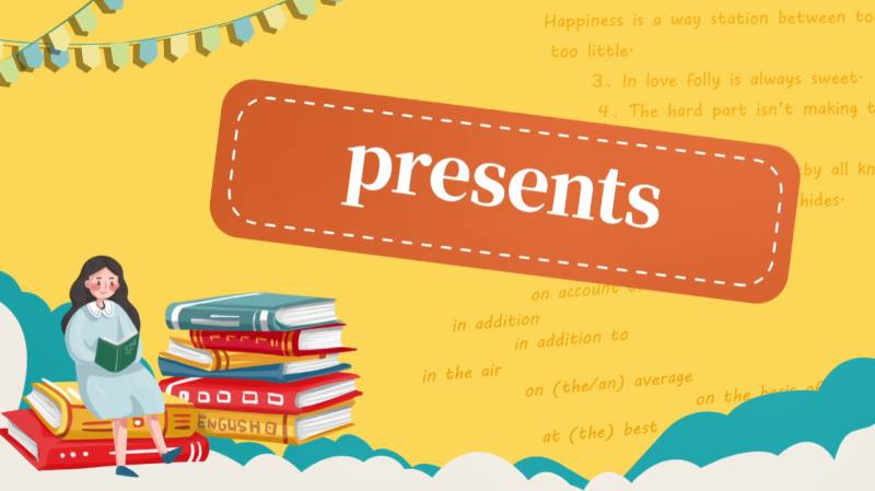presents的读法、翻译、使用场景,教育,在线教育,好看视频
