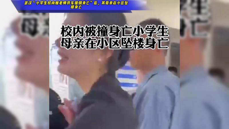 武汉“小学生校内被老师开车撞倒身亡”后,其母亲在小区坠楼身亡 社会 民生 好看视频