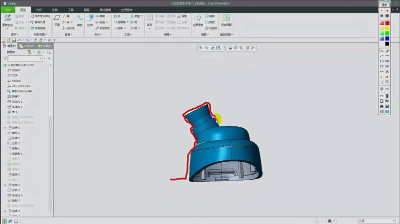 Proe/Creo-TWS入耳式蓝牙耳机-2D工程图-产品结构设计分析,教育,资格考试,好看视频
