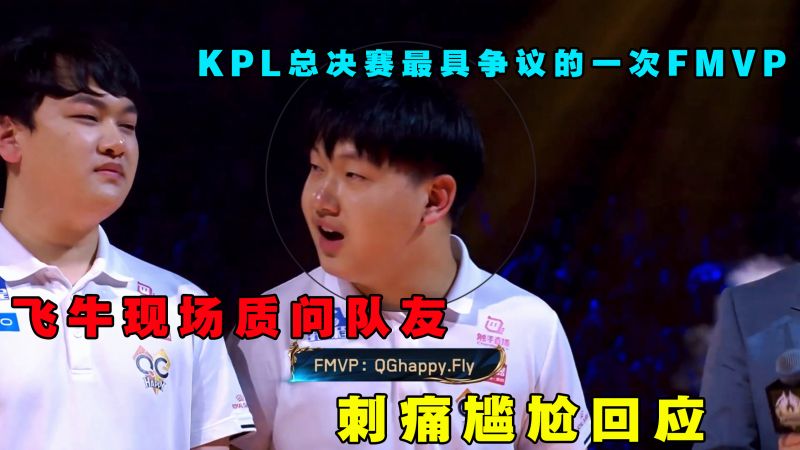 KPL总决赛最具争议的一次FMVP，飞牛现场质问队友，刺痛表情尴尬,游戏,电子竞技,好看视频