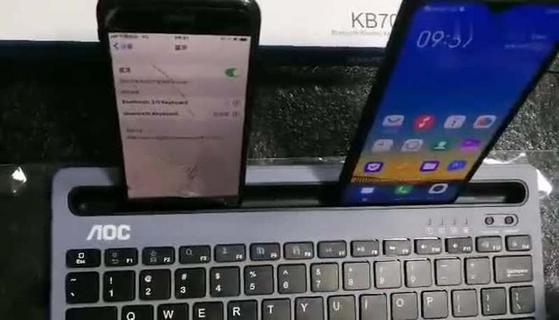 AOC KB701蓝牙键盘 双设备连接操作指导说明,科技,数码,好看视频