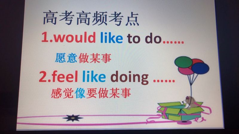 高考英语高频考点：would like &feel like 的用法有不同！,教育,学校教育,好看视频