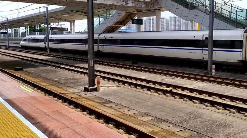 G1304次 CRH380AL-2915 广州北站4站台发车（广州南—上海虹桥）,汽车,汽车周边,好看视频