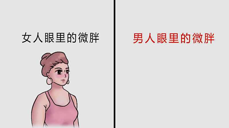 男人眼中的 微胖”女人到底长啥样?画的真形象!精辟呀搞笑趣味恶搞趣玩好看视频